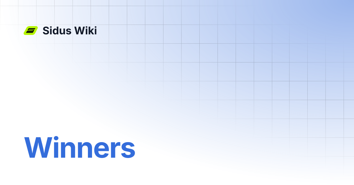 Winners | Sidus Wiki